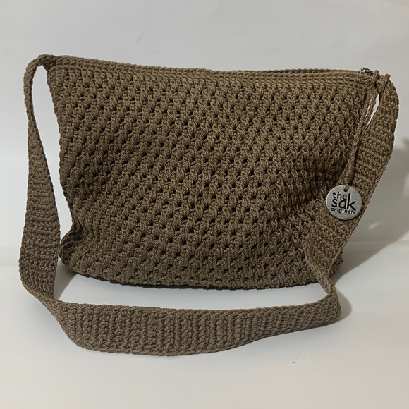 The Sak | Bags | The Sak Tan Original Knit Crochet Large Shoulder Bag ...